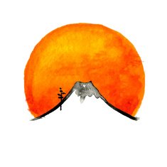 Mountain Fuji volcano japanese art vector N4 free image download