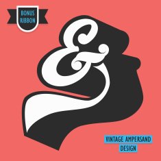 Vintage Ampersand symbol with retro effect free image download