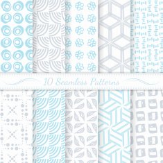 Set of ten seamless modern patterns N4 free image download