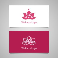 Vector lotus labels for Wellness industry N2 free image download