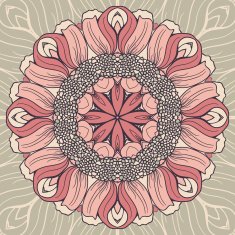 Abstract circular floral pattern N3 free image download