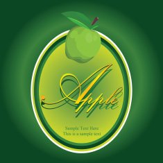 Vector apple label free image download