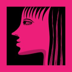 Side view of young woman with fringe free image download