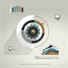 Business cog wheel template concept free image download
