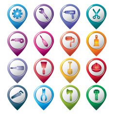 Construction Tools Pointer Icons free image download