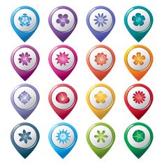 Flowers Pointer Icons free image download