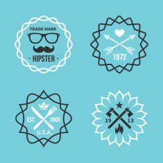 Vintage hipster labels free image download