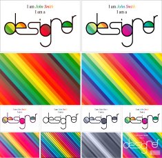 I am a designer set of business card templates free image download