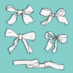 Set of linear drawing bows N5 free image download