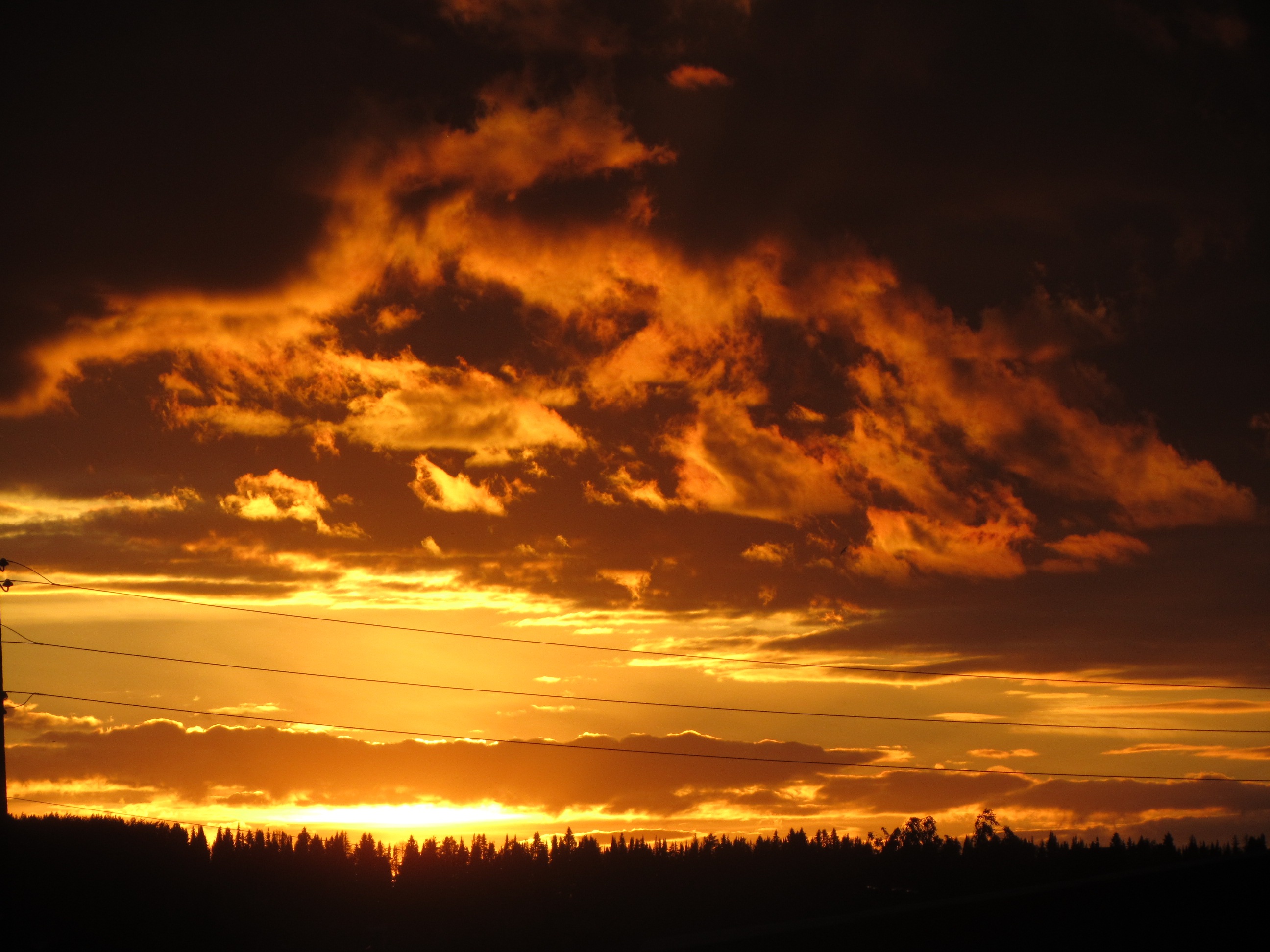 Sunset sky over the horizon free image download