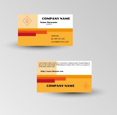 Modern brown business card vector template N2 free image download