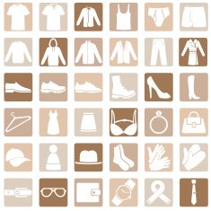 Vector Set of Wear Icons N13 free image download