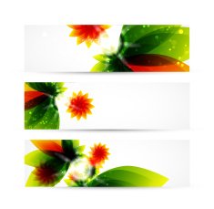 Shiny floral headers free image download