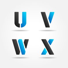 Uvwx blue stencil letters free image download