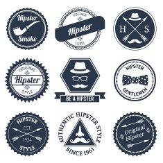Hipster labels set free image download