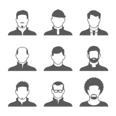 Male profile icons free image download