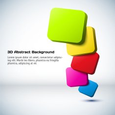 Colorful 3D rectangle background N3 free image download