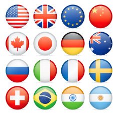 Round most popular flag icons free image download