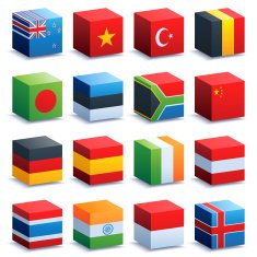 World Flag Cubes Two free image download