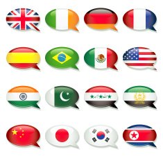 World Speech Bubble Flags free image download