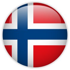Norway Flag Glossy Button free image download