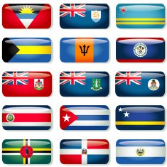 Central America & Caribbean Rectangular Flags (A) free image download