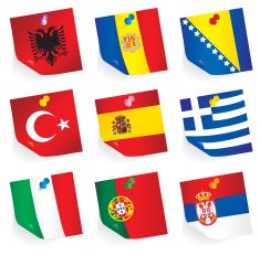 Southern European Union Flags free image download
