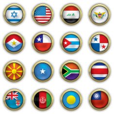 World Flag buttons N25 free image download