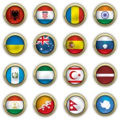 World Flag buttons N27 free image download