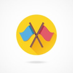 Vector Crossed Flags Icon free image download