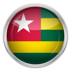 Glossy Button - Flag of Togo N4 free image download