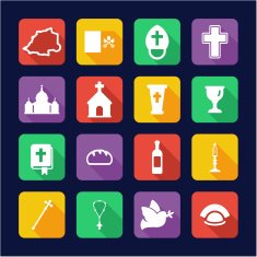 Vatican Icons Flat Design free image download