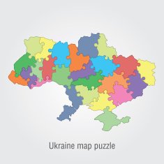 Ukraine administrative map puzzle free image download