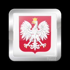 Flag of Poland Metal Icons free image download