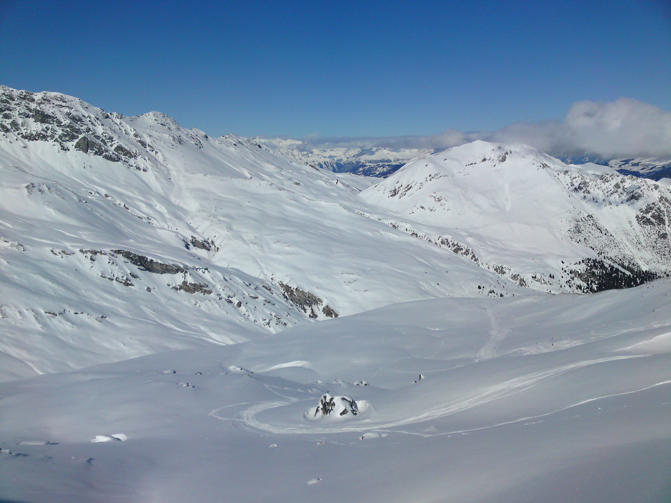 Snow alpine landscape in Switzerland free image download