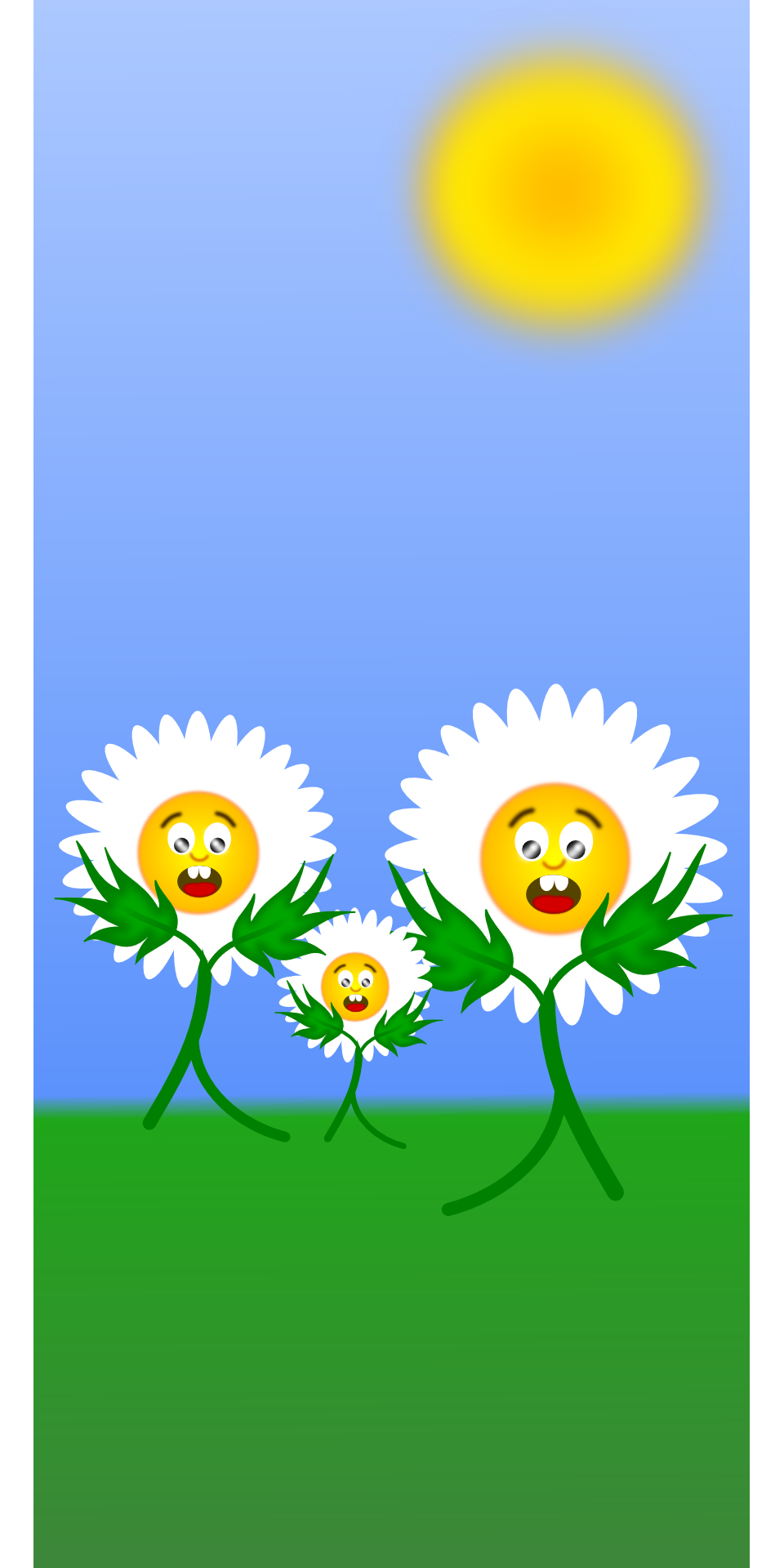 Painted smiling daisies under the sun free image download