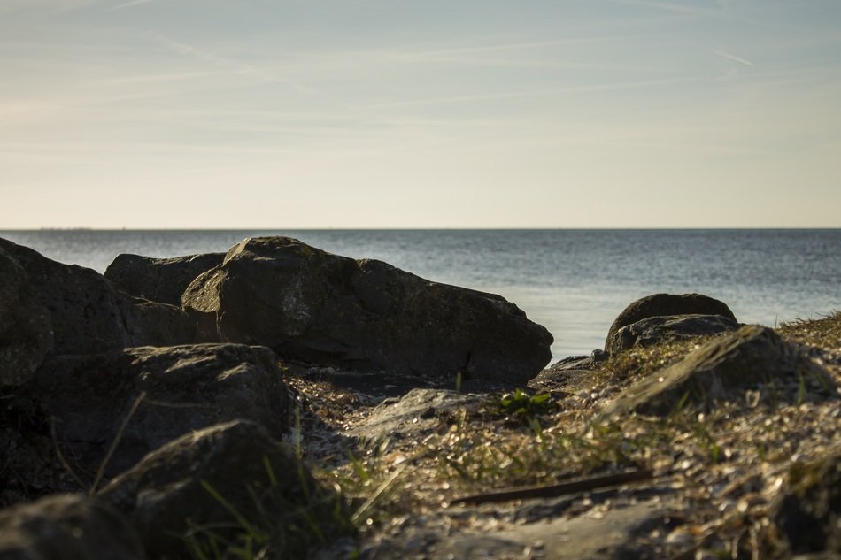 Brown cliffs by the ocean in the Netherlands free image download