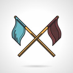Paintball teams flags vector icon free image download