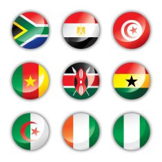 Glossy buttons Africa free image download
