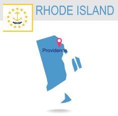 USA state Of Rhode Island's map and Flag N2 free image download