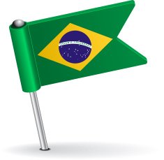 Brazilian pin icon flag Vector illustration free image download