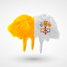 Vatican flag painted colors free image download