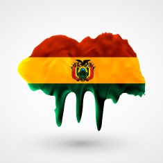 Flag of Bolivia painted colors free image download