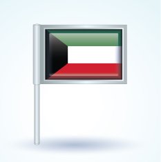 Flag of Kuwait vector illustration N7 free image download