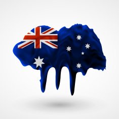 Australian flag painted colors free image download