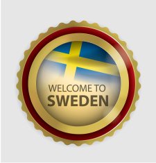 Welcome to Sweden Seal Swedish Flag (Vector Art) N2 free image download