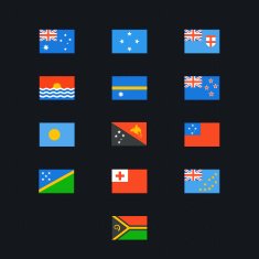 Oceanian Country Flags N3 free image download