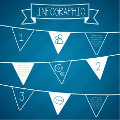 Infographic triangle flags free image download