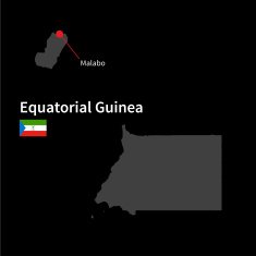 Detailed map of Equatorial Guinea and capital city Malabo with free ...