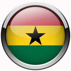 Ghana flag gel metal button free image download